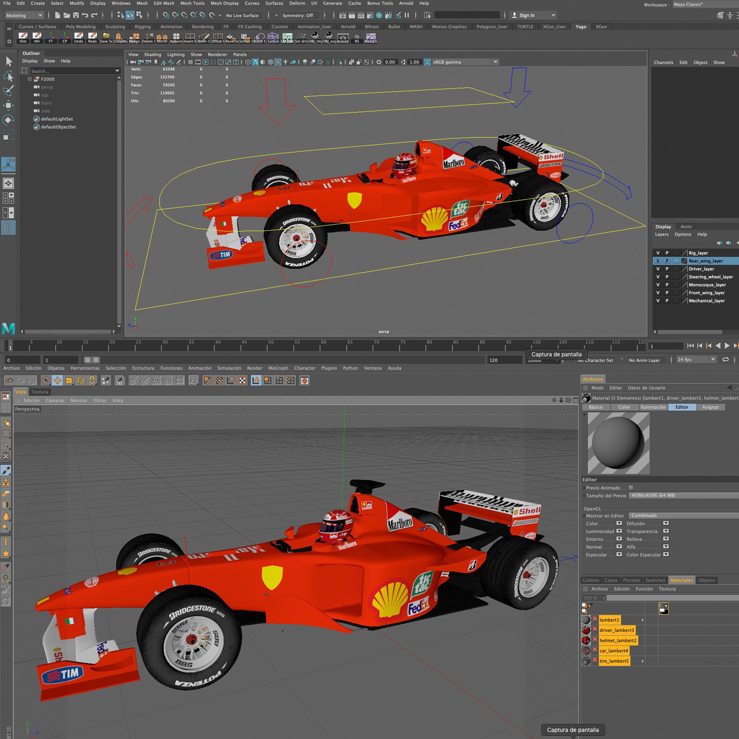 3D model Formula 1 2000 VR / AR / low-poly rigged | CGTrader