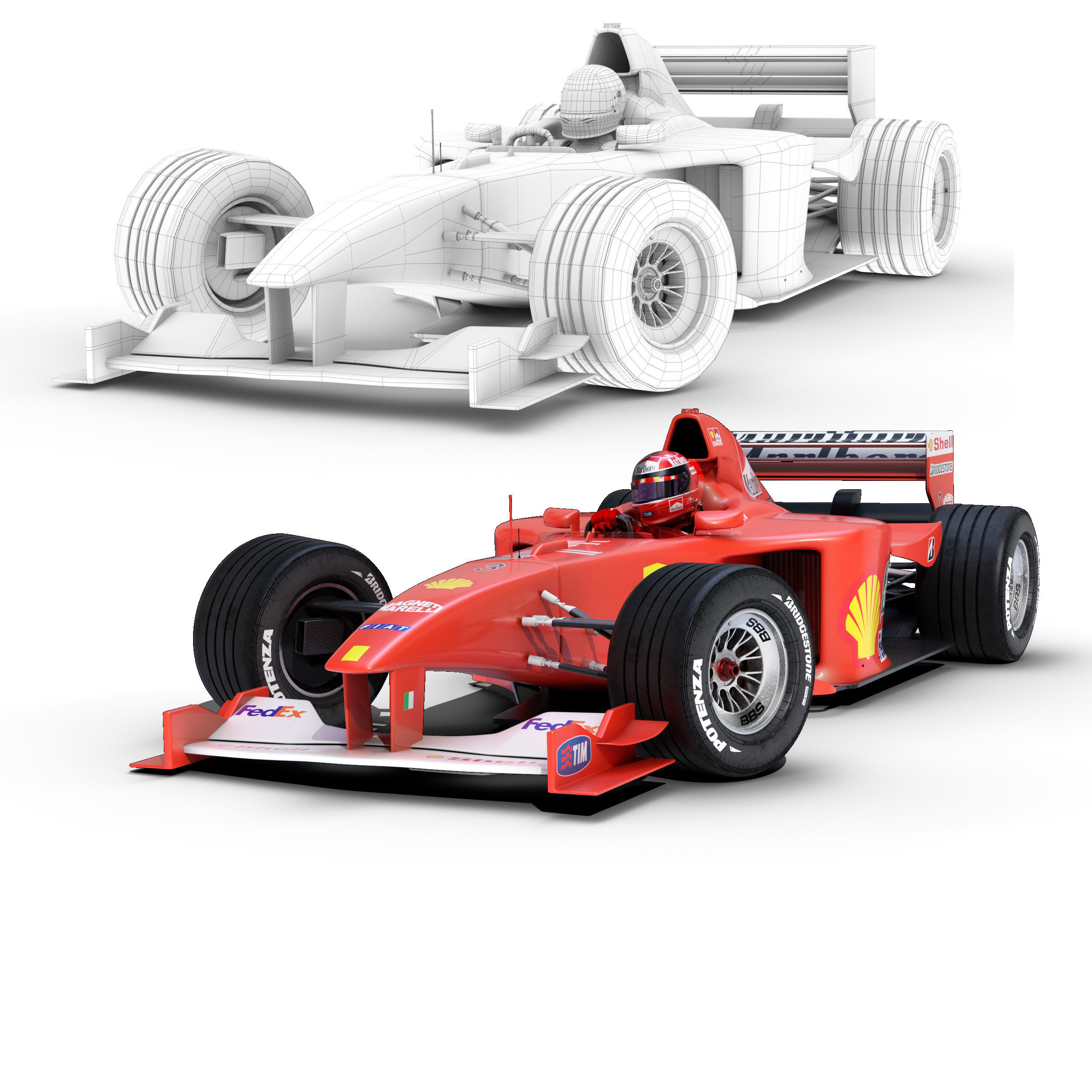 3D model Formula 1 2000 VR / AR / low-poly rigged | CGTrader