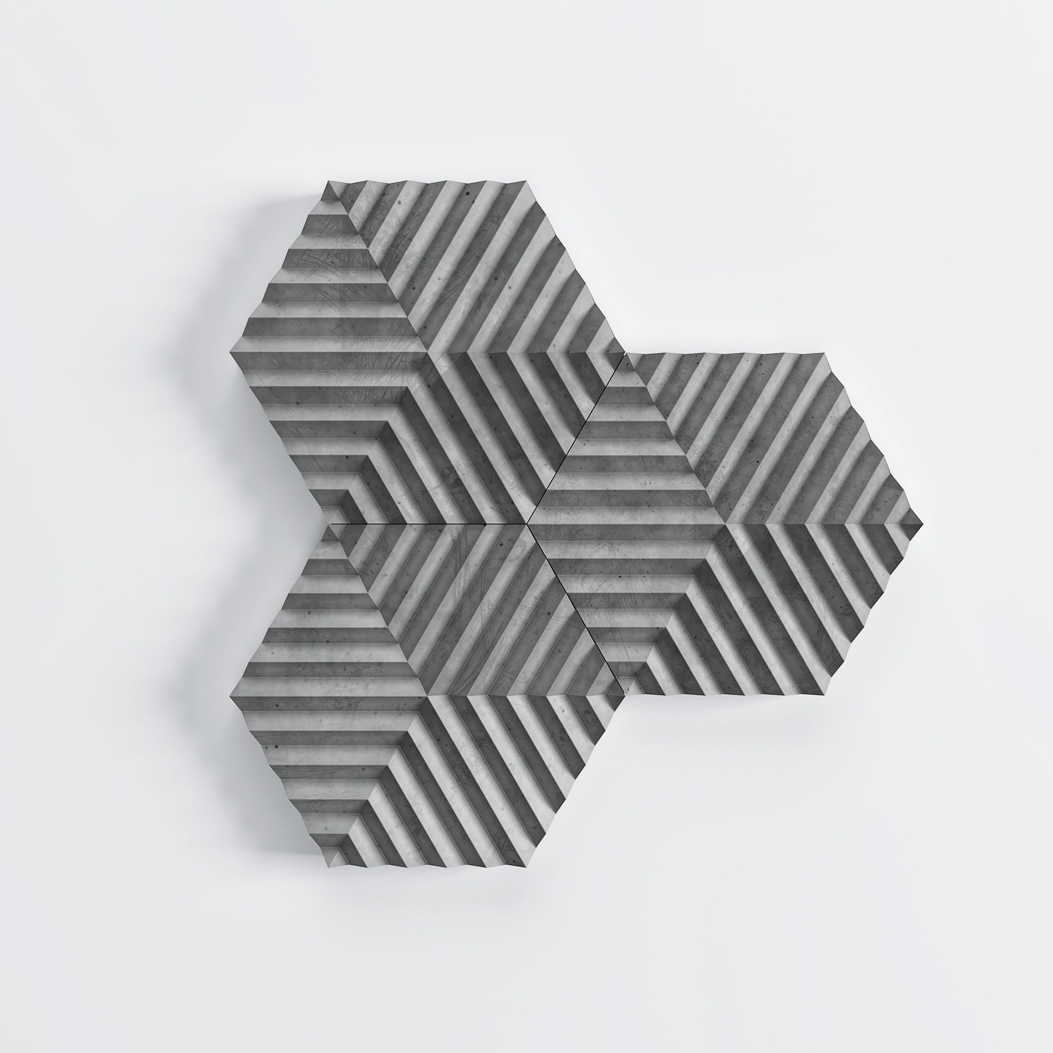Hexagone Cube Tiles - 01 3D model | CGTrader