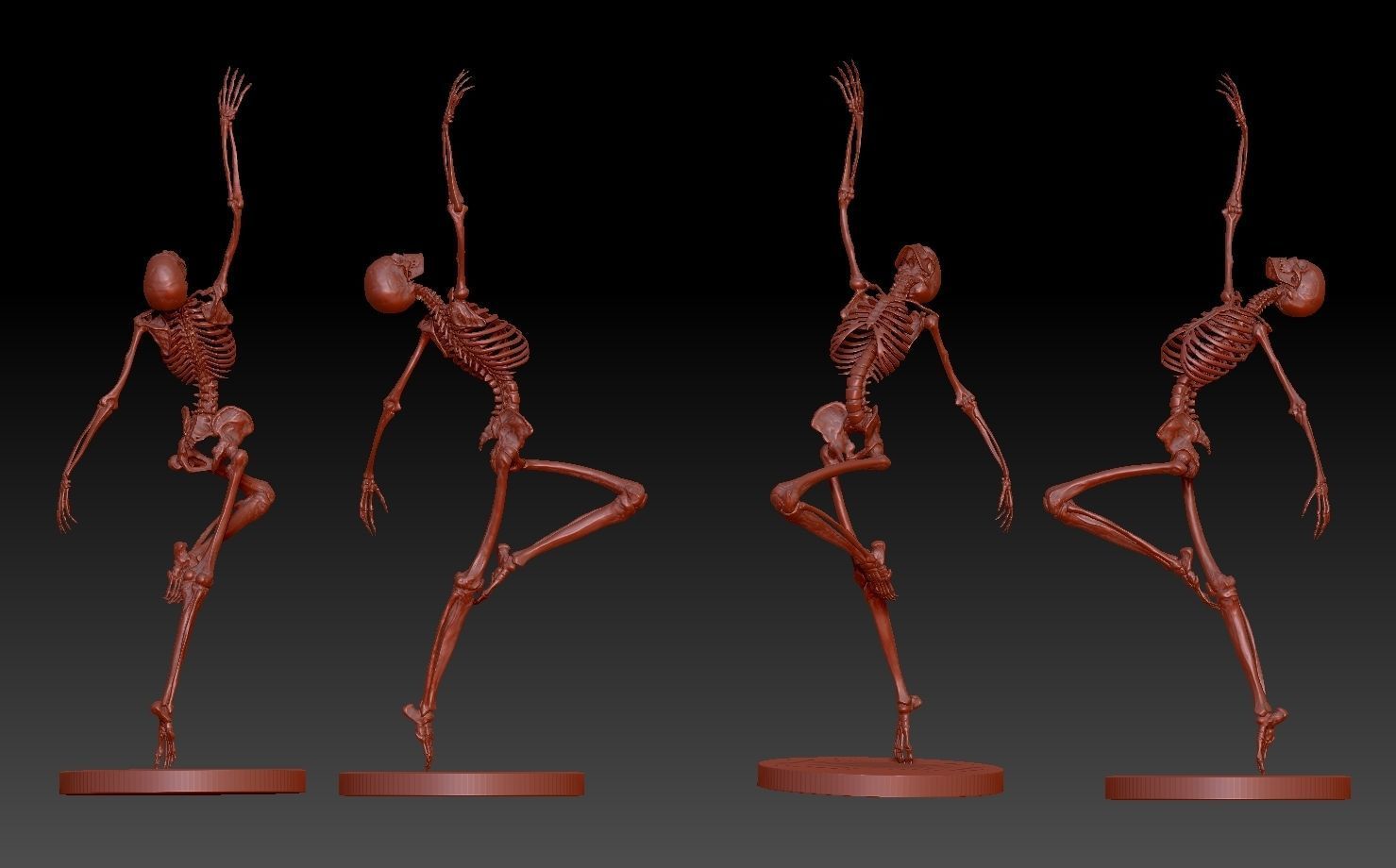 Male and Female Skeleton poseable 3D model 3D printable | CGTrader