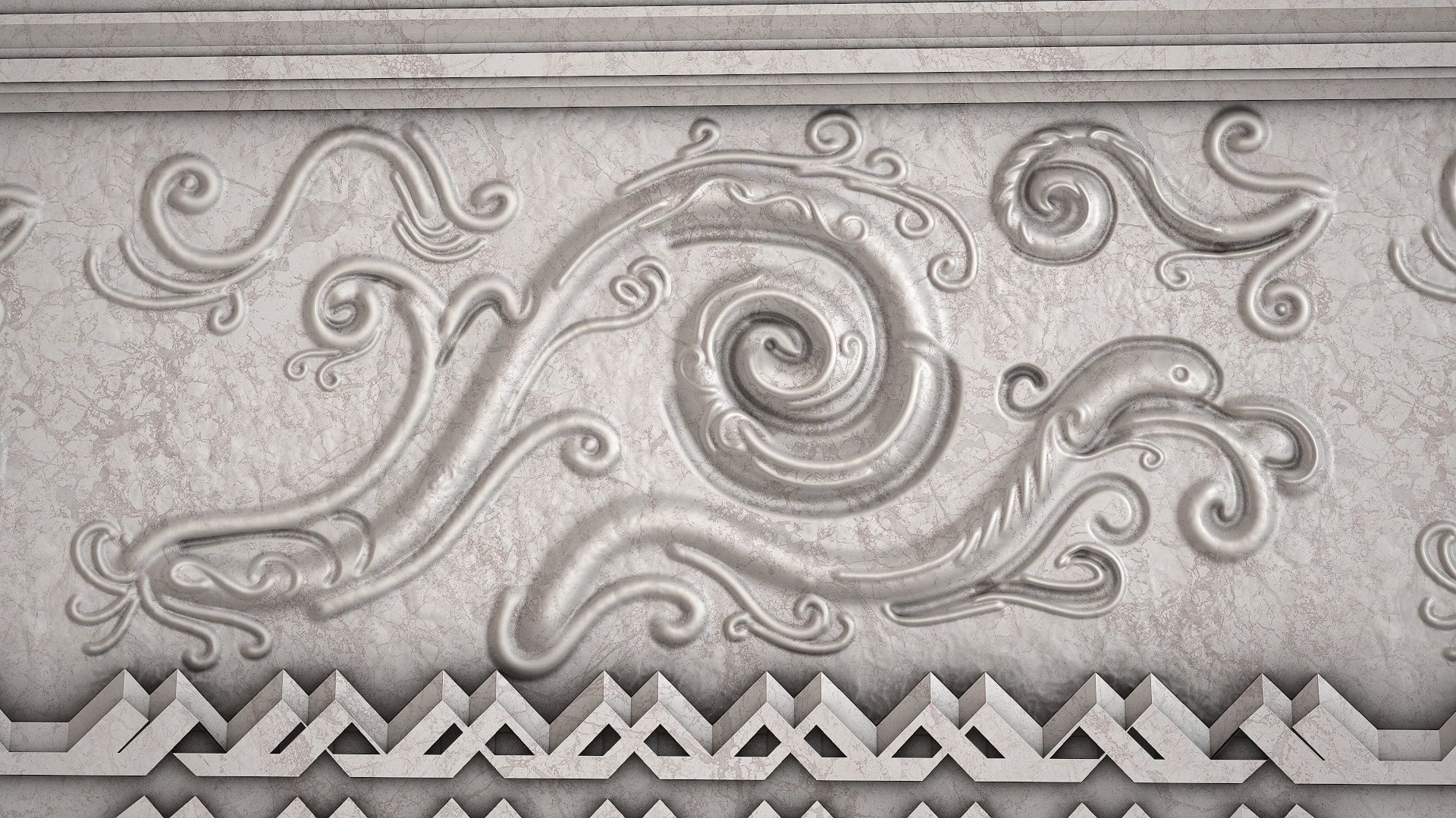 Texture Tileable ancient fantasy wall textures with sculpted relief VR ...