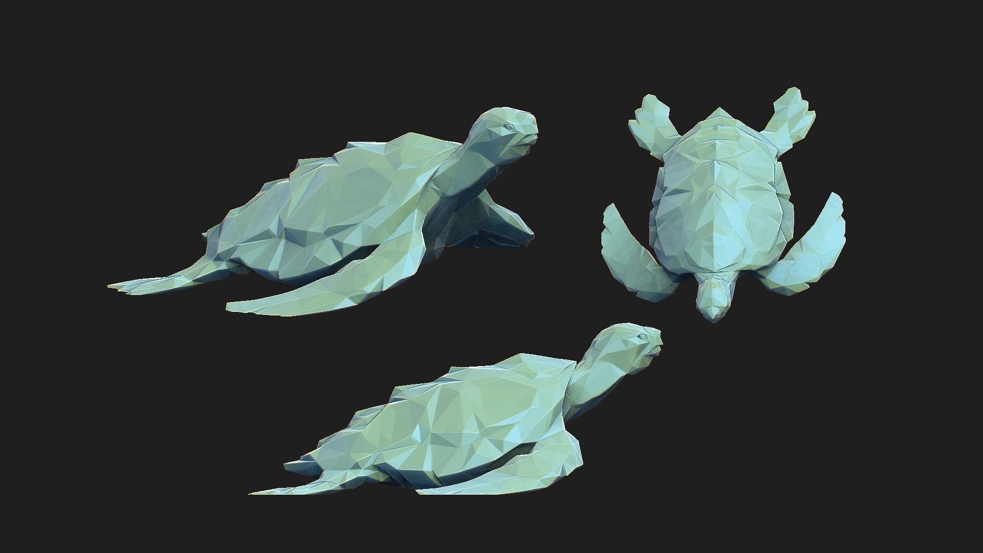 turtle triangle 3D model 3D printable | CGTrader