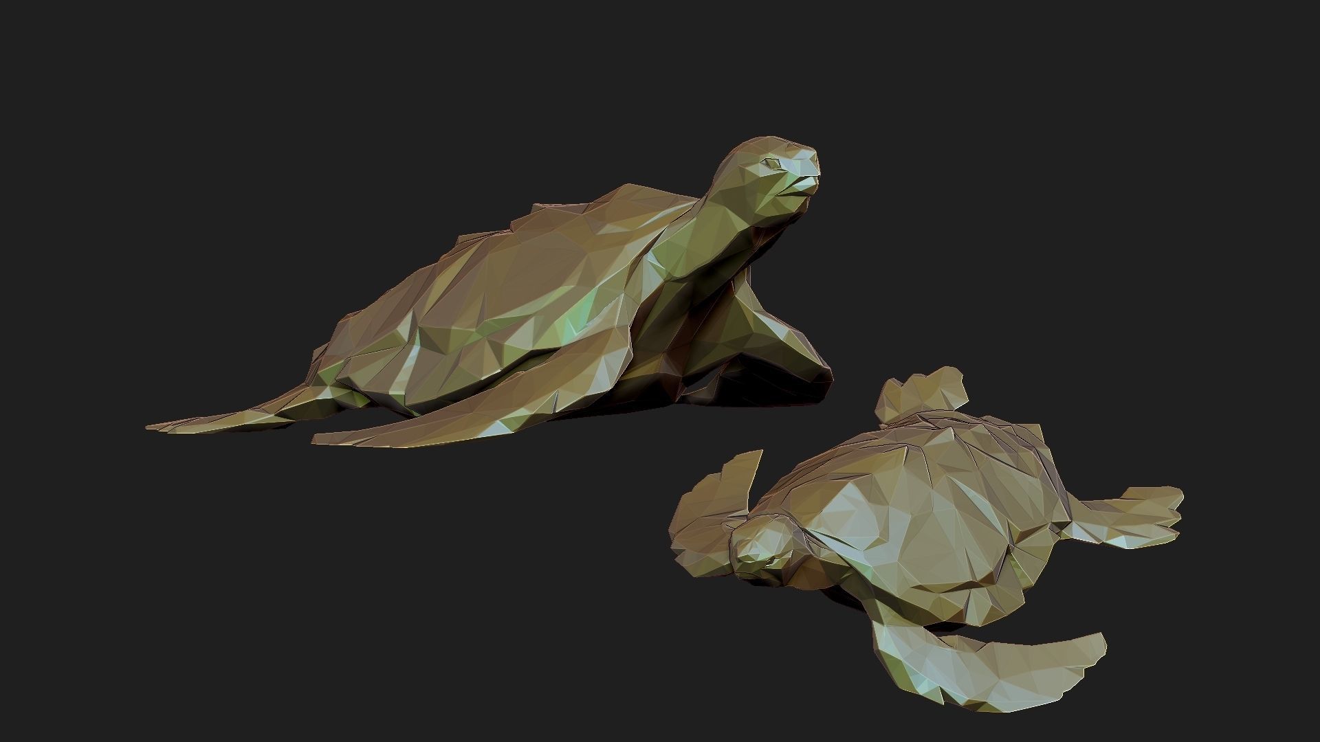 turtle triangle 3D model 3D printable | CGTrader