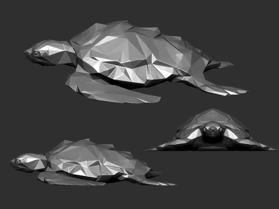 turtle triangle 3D model 3D printable | CGTrader