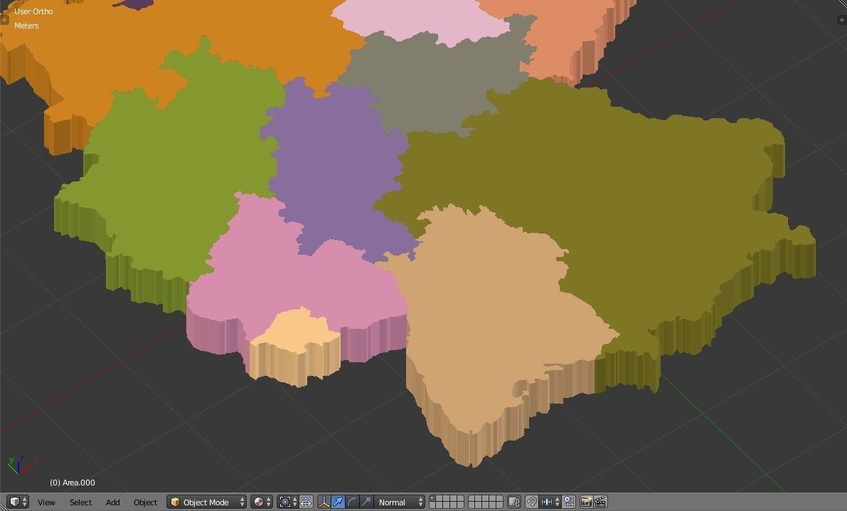 3D model Germany 3D Map with states VR / AR / low-poly | CGTrader