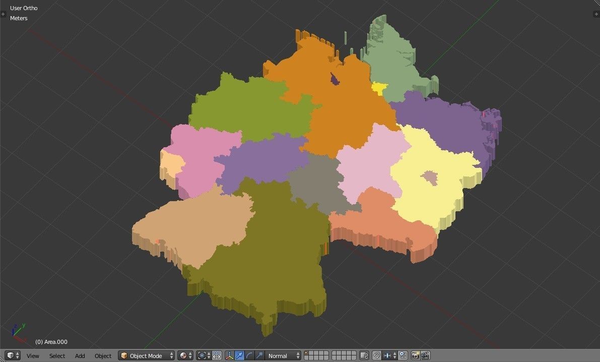3D model Germany 3D Map with states VR / AR / low-poly | CGTrader
