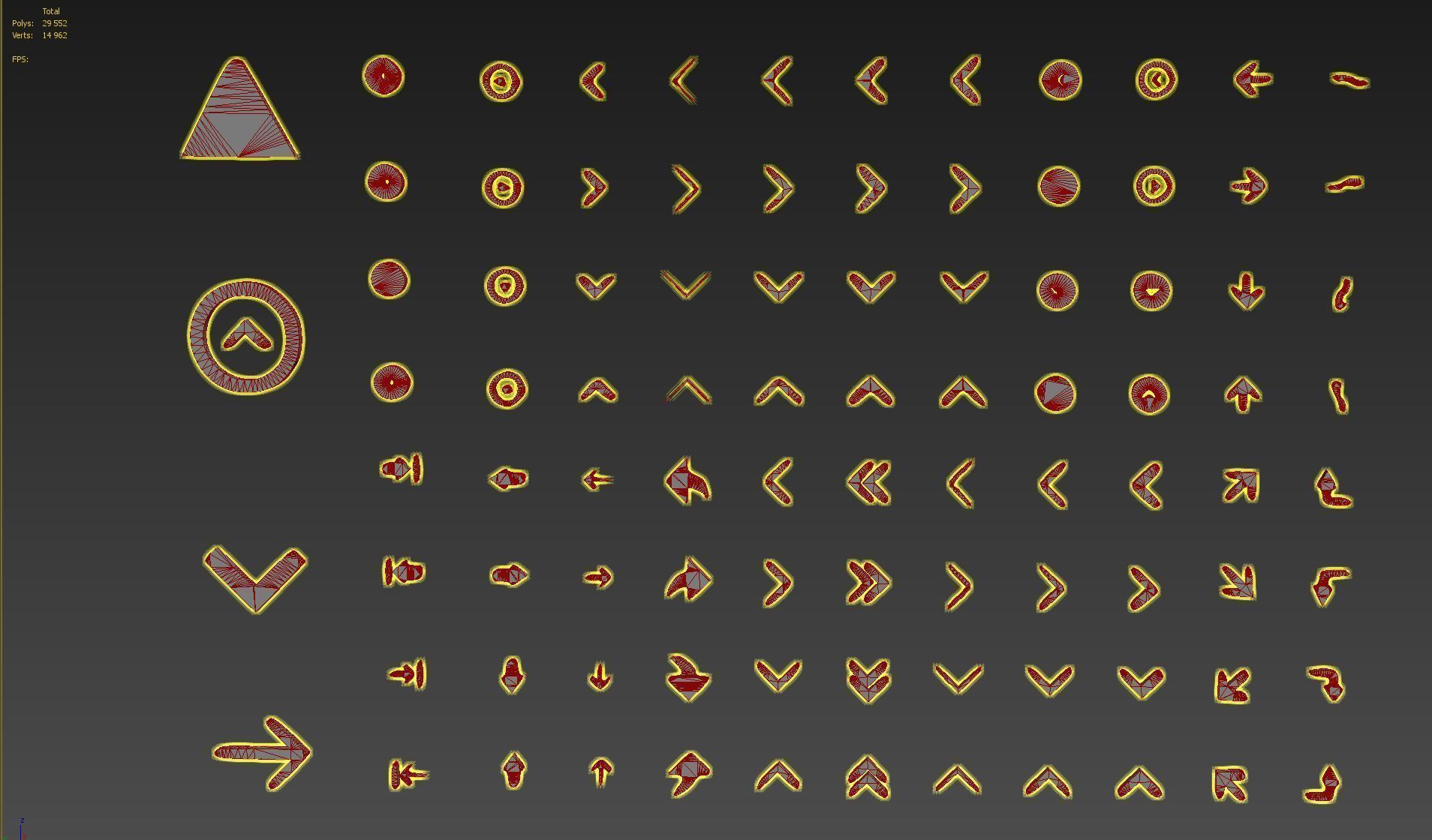 Arrows icons 3D model | CGTrader