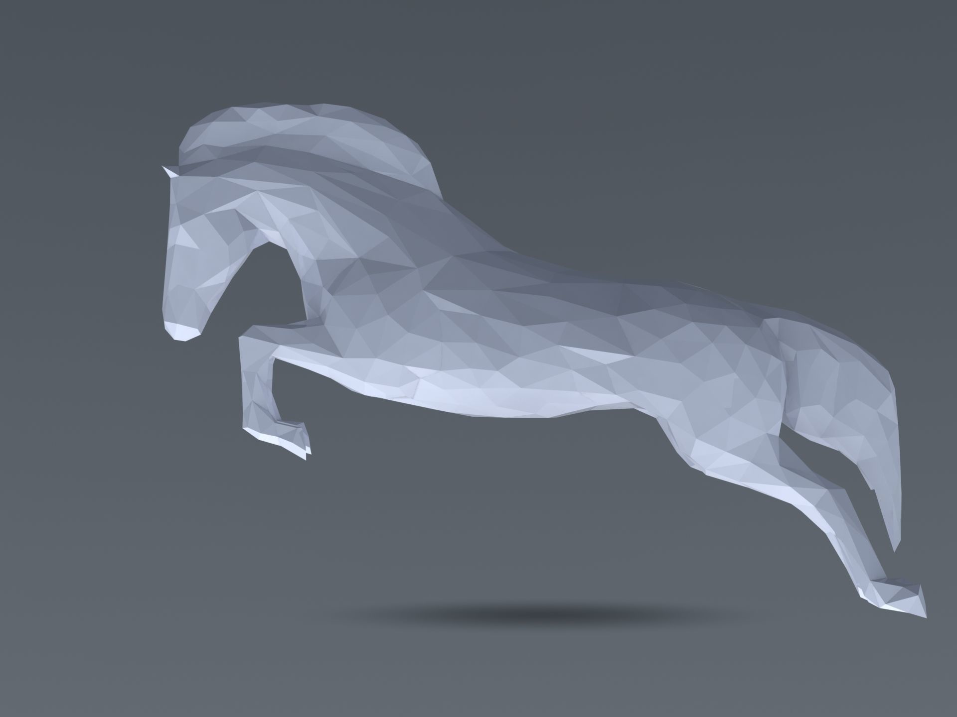 LOW POLY JUMPING HORSE 3D model | CGTrader