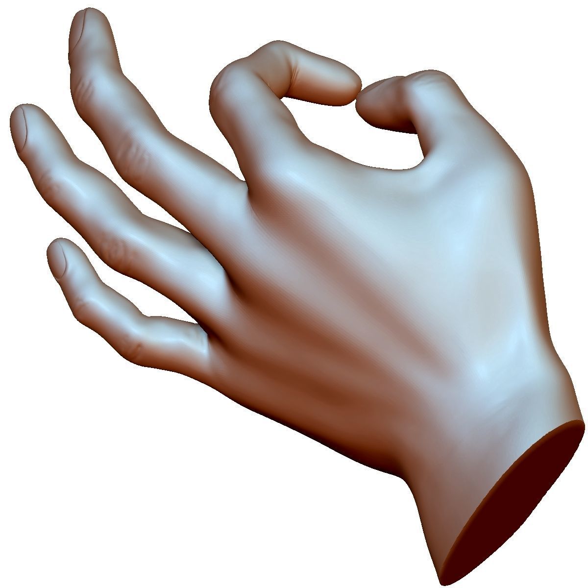 okay sign ok hand male - 3D printable model 3D model 3D printable ...