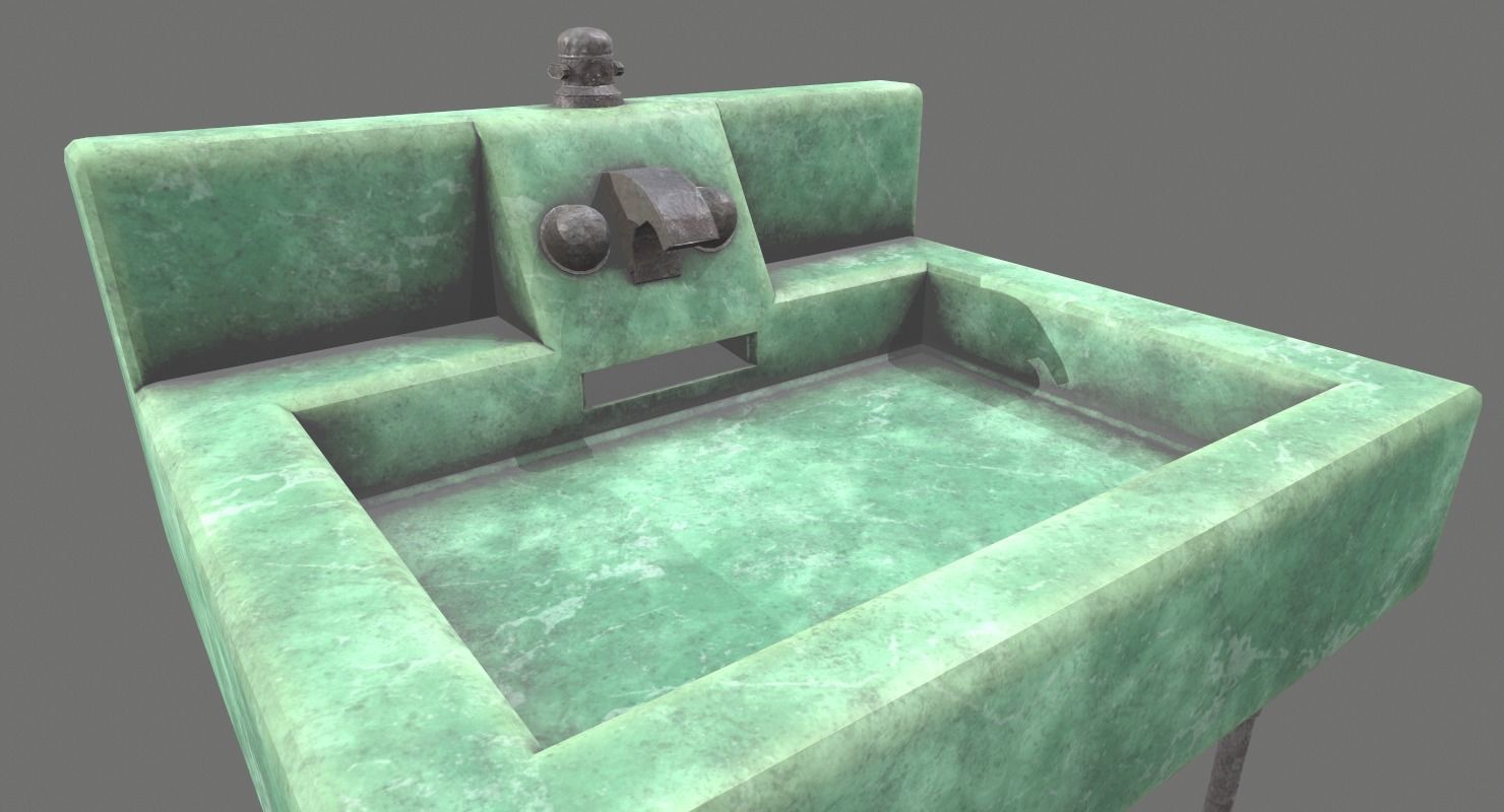 3D model Bathroom Sink Low Poly Game Ready VR / AR / low-poly | CGTrader