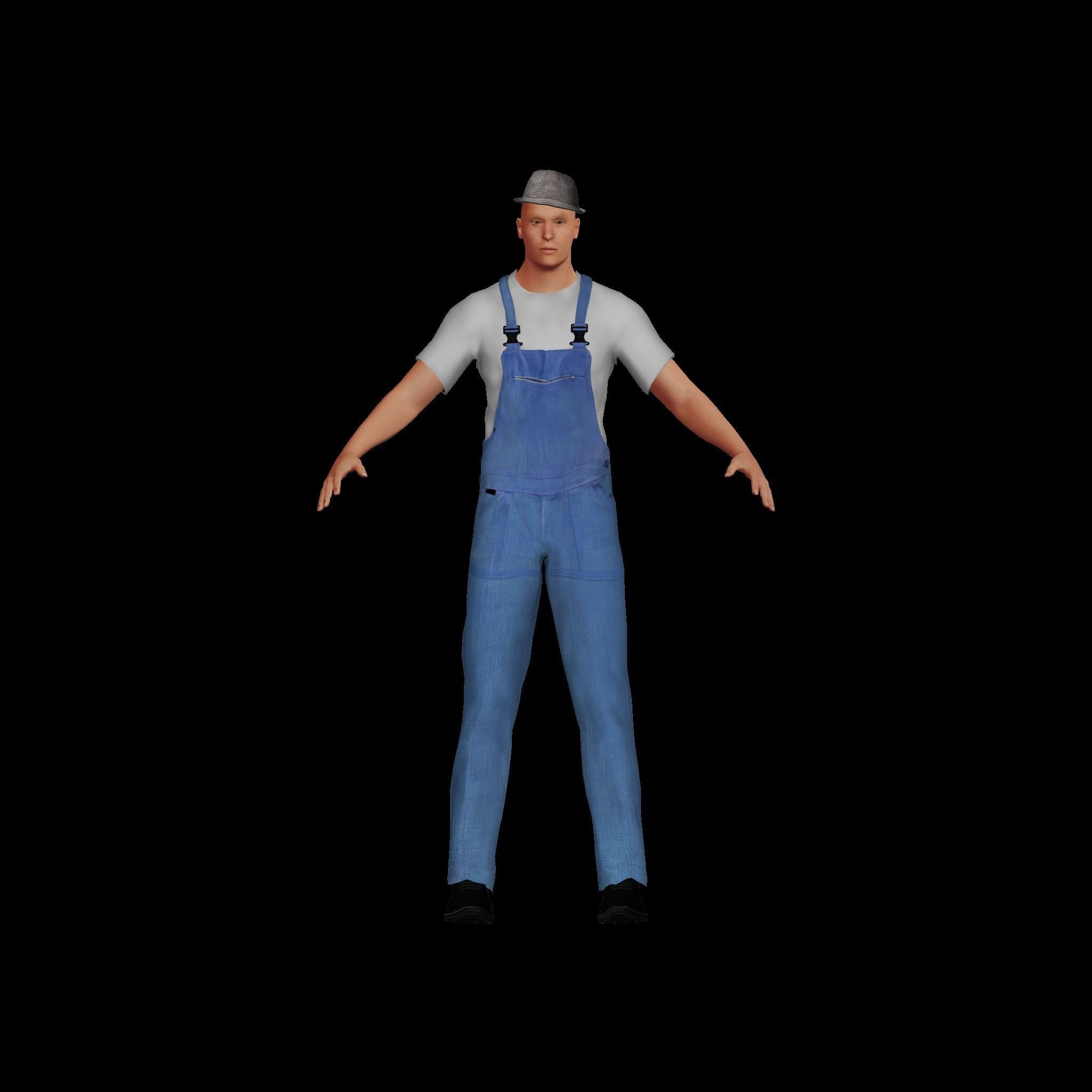 Workers characters pack free VR / AR / low-poly 3D model rigged | CGTrader