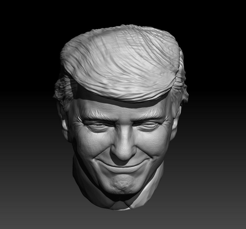 Donald Trump Half Bust 3D model 3D printable | CGTrader