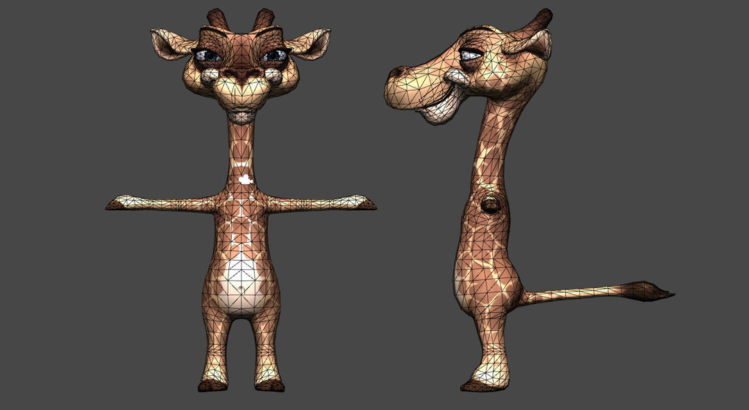 3D model Jungle Animal Friends VR / AR / low-poly rigged animated ...