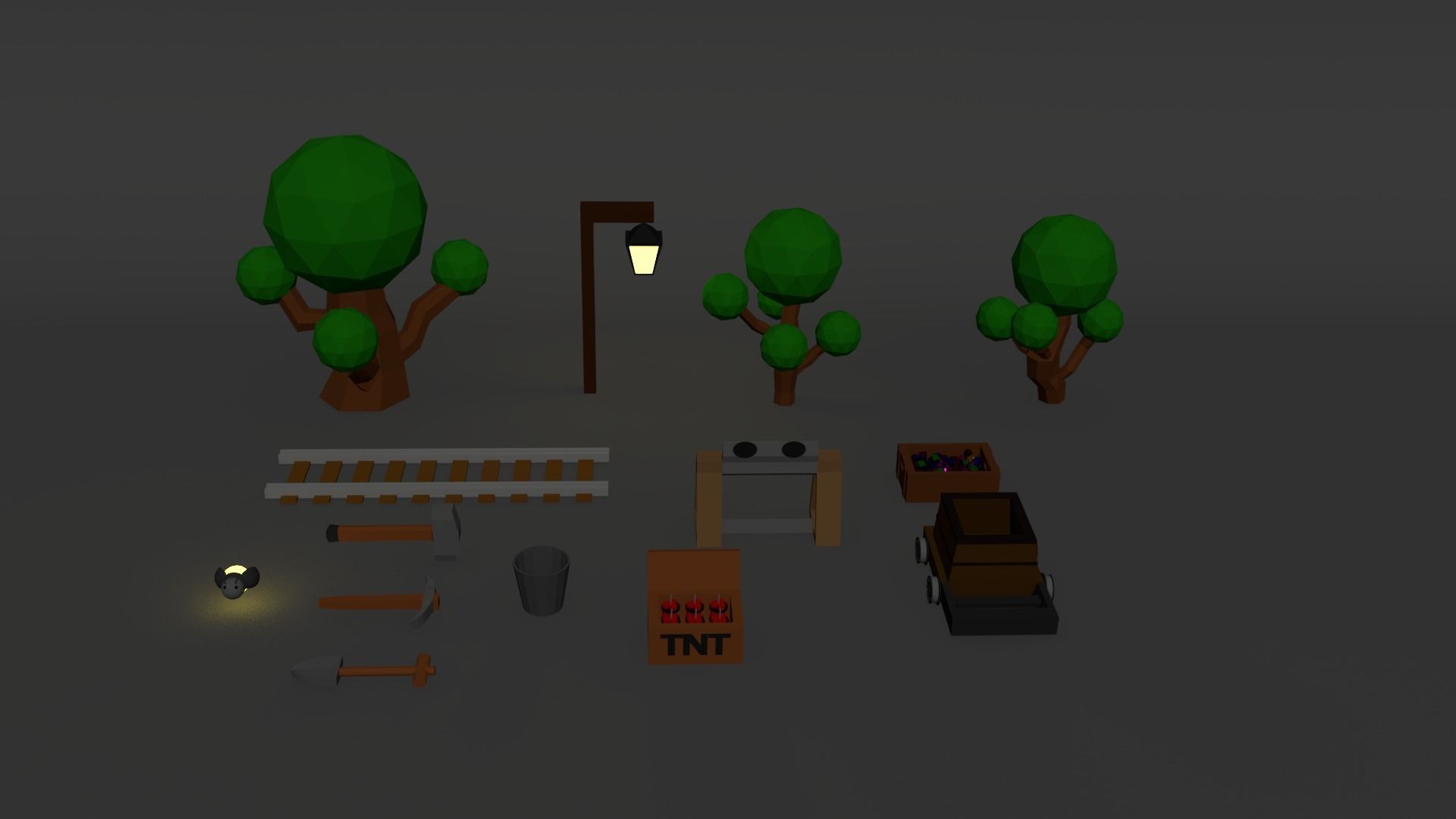 3D model Gold mine VR / AR / low-poly | CGTrader