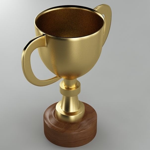 Trophy 01 gold 3D model | CGTrader