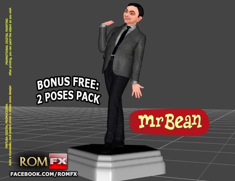 Mr Bean - Rowan Atkinson - Figure Printable 3D model 3D printable ...