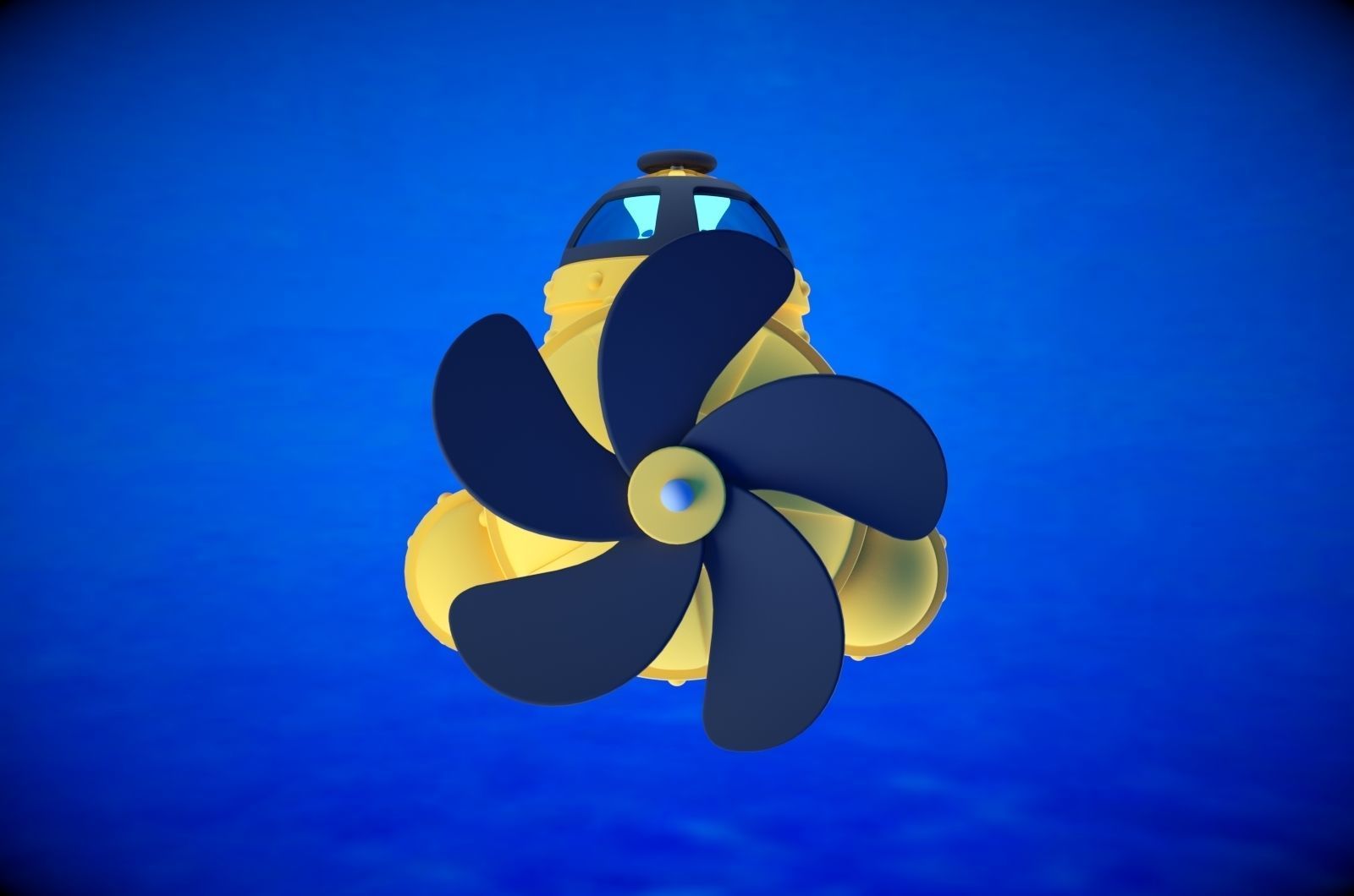 Cartoon Submarine 3D model animated | CGTrader