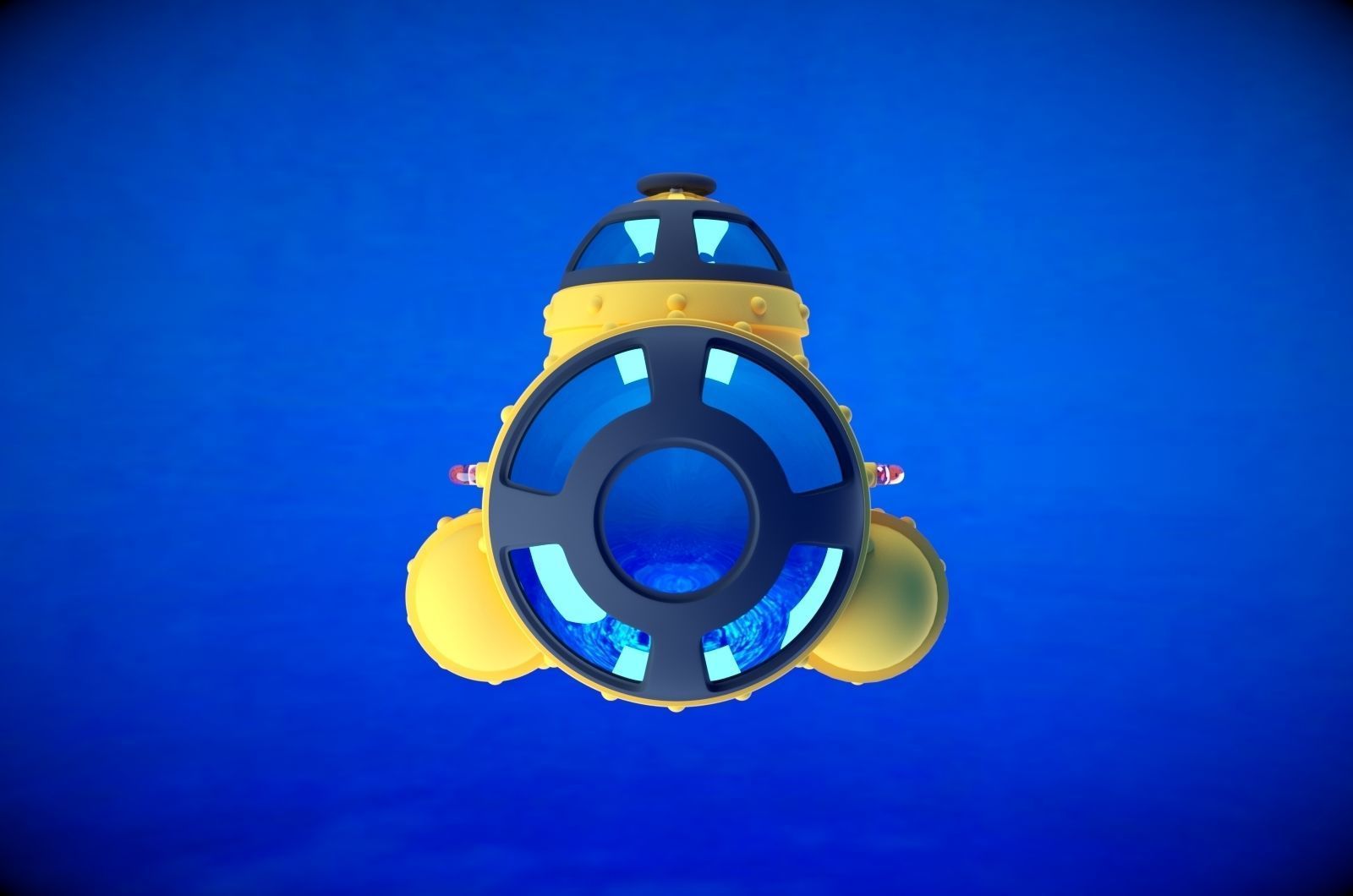 Cartoon Submarine 3D model animated | CGTrader