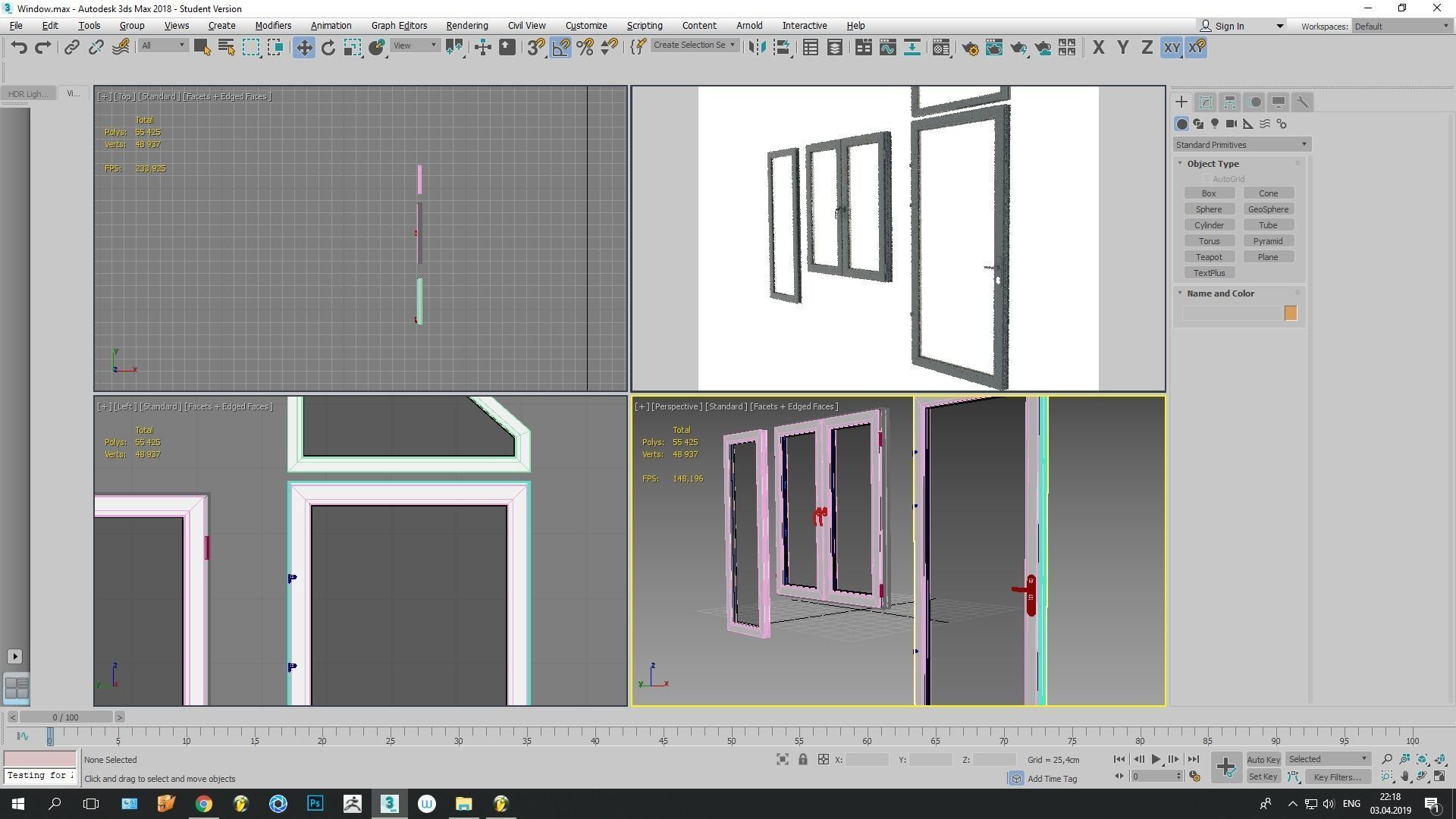 Plastic casement window 3D model 3D model | CGTrader