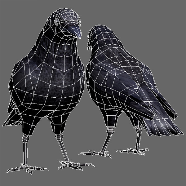3D model Lowpoly Crow VR / AR / low-poly MAX - CGTrader.com