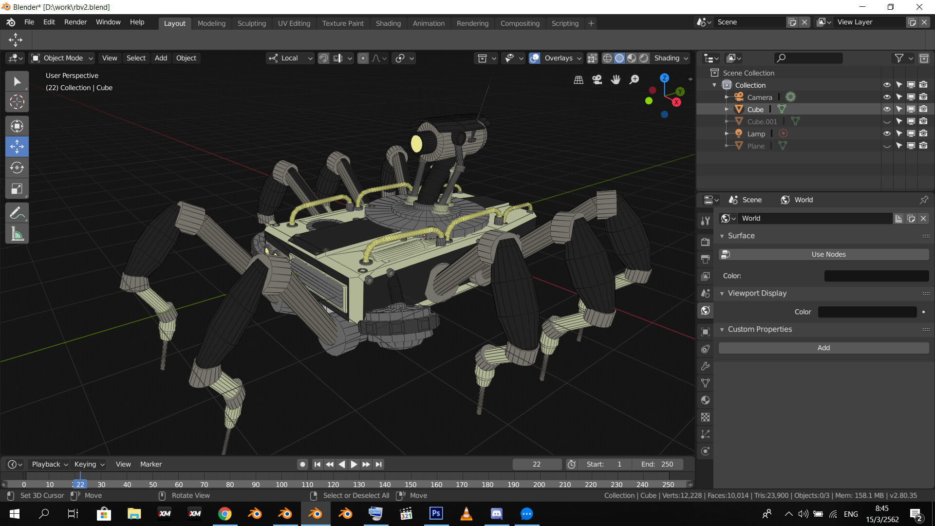 eight legged robot 3D model | CGTrader