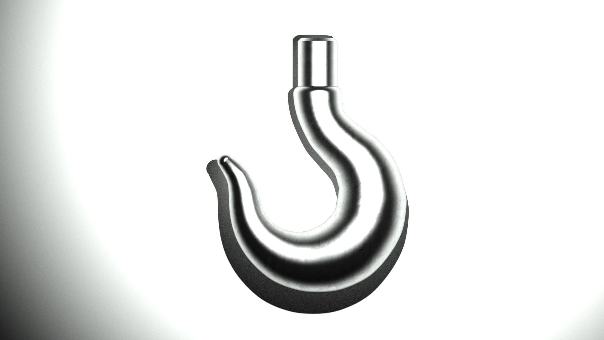 steel hook 3D model 3D printable | CGTrader