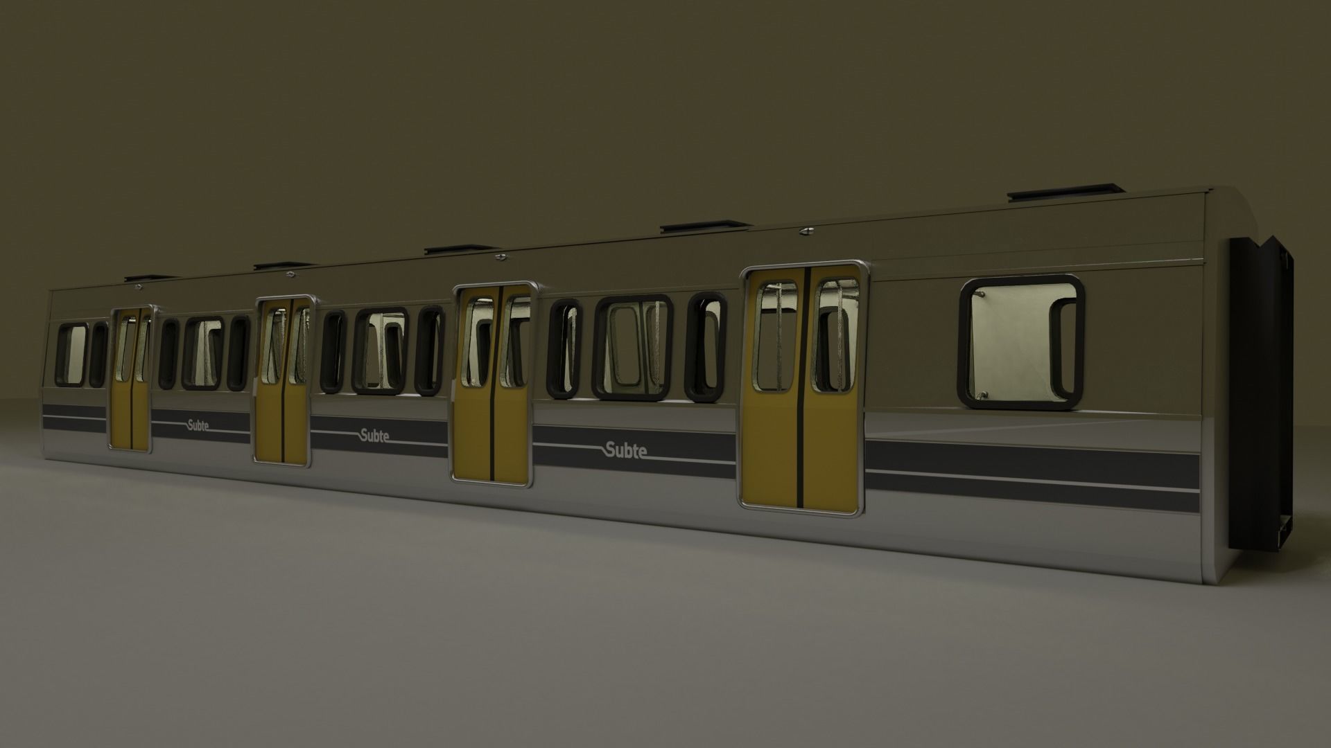 Subway train from Buenos Aires metro 3D model | CGTrader