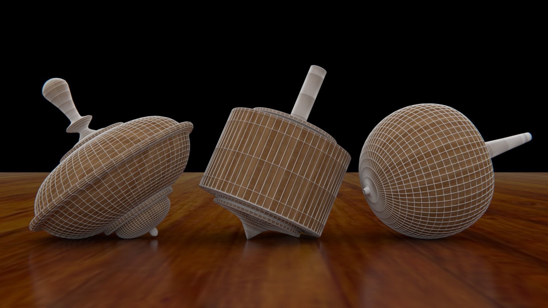 360 Spinning tops 3D model | CGTrader