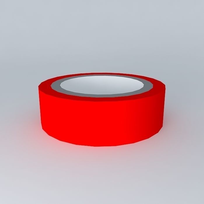 Red Isolation Tape free 3D model | CGTrader