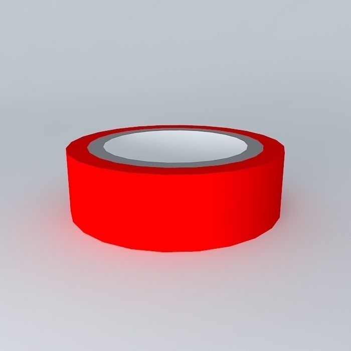 Red Isolation Tape free 3D model | CGTrader