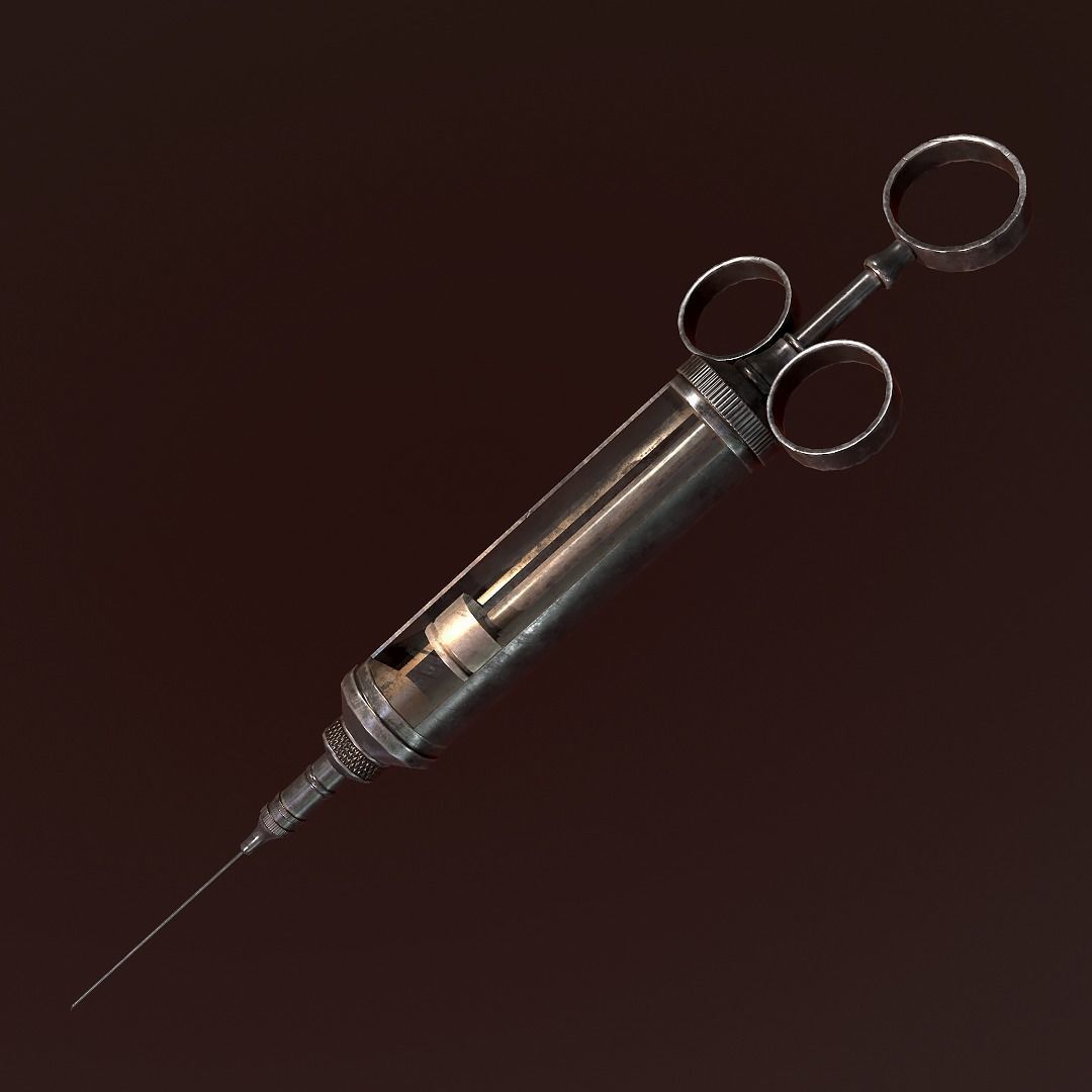 3D model Antique Syringe - PBR Game Ready VR / AR / low-poly | CGTrader
