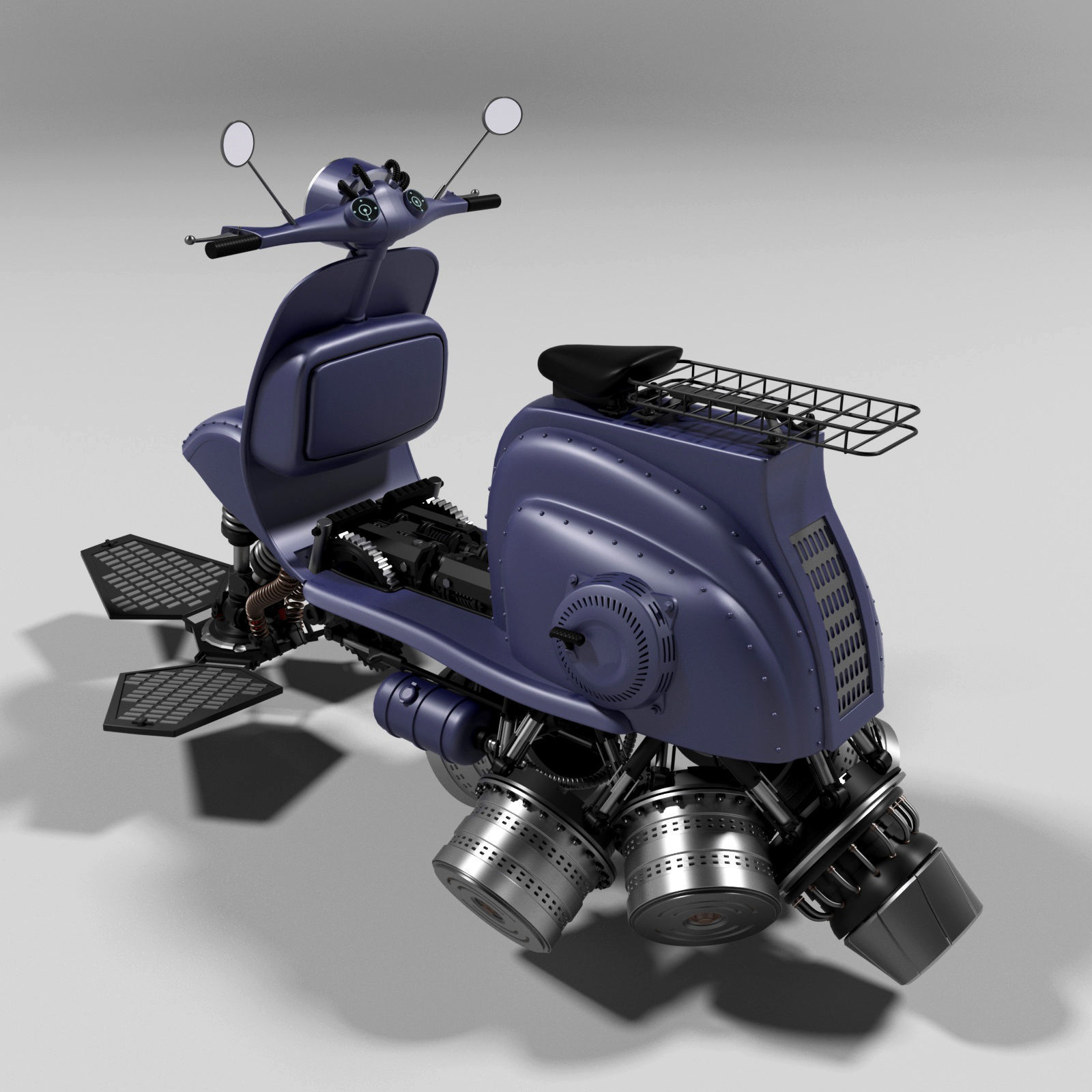 Scooter cyberpunk 3D model | CGTrader