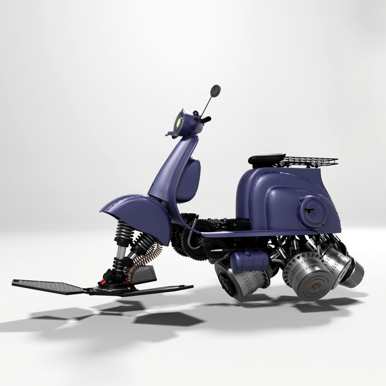 Scooter cyberpunk 3D model | CGTrader