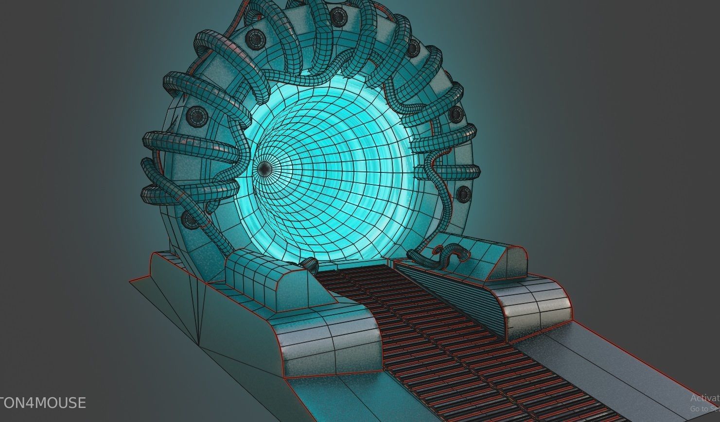 sci-fi time portal 3D model | CGTrader