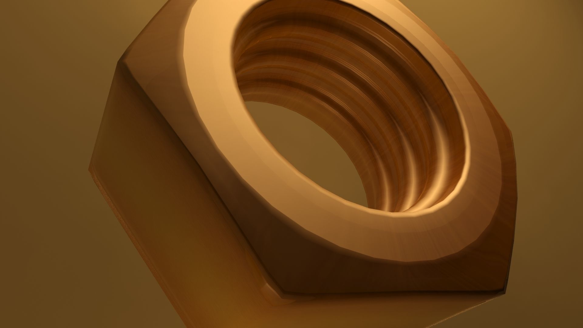 3D model Nut low poly 3d model two nuts on table VR / AR / low-poly ...