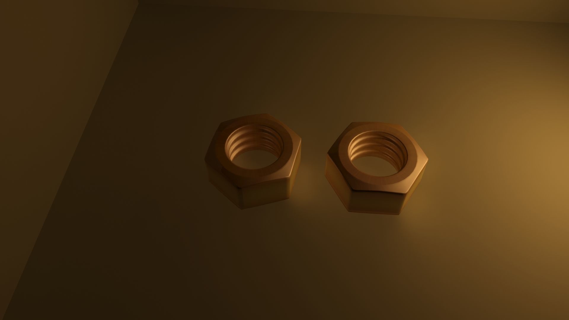 3D model Nut low poly 3d model two nuts on table VR / AR / low-poly ...