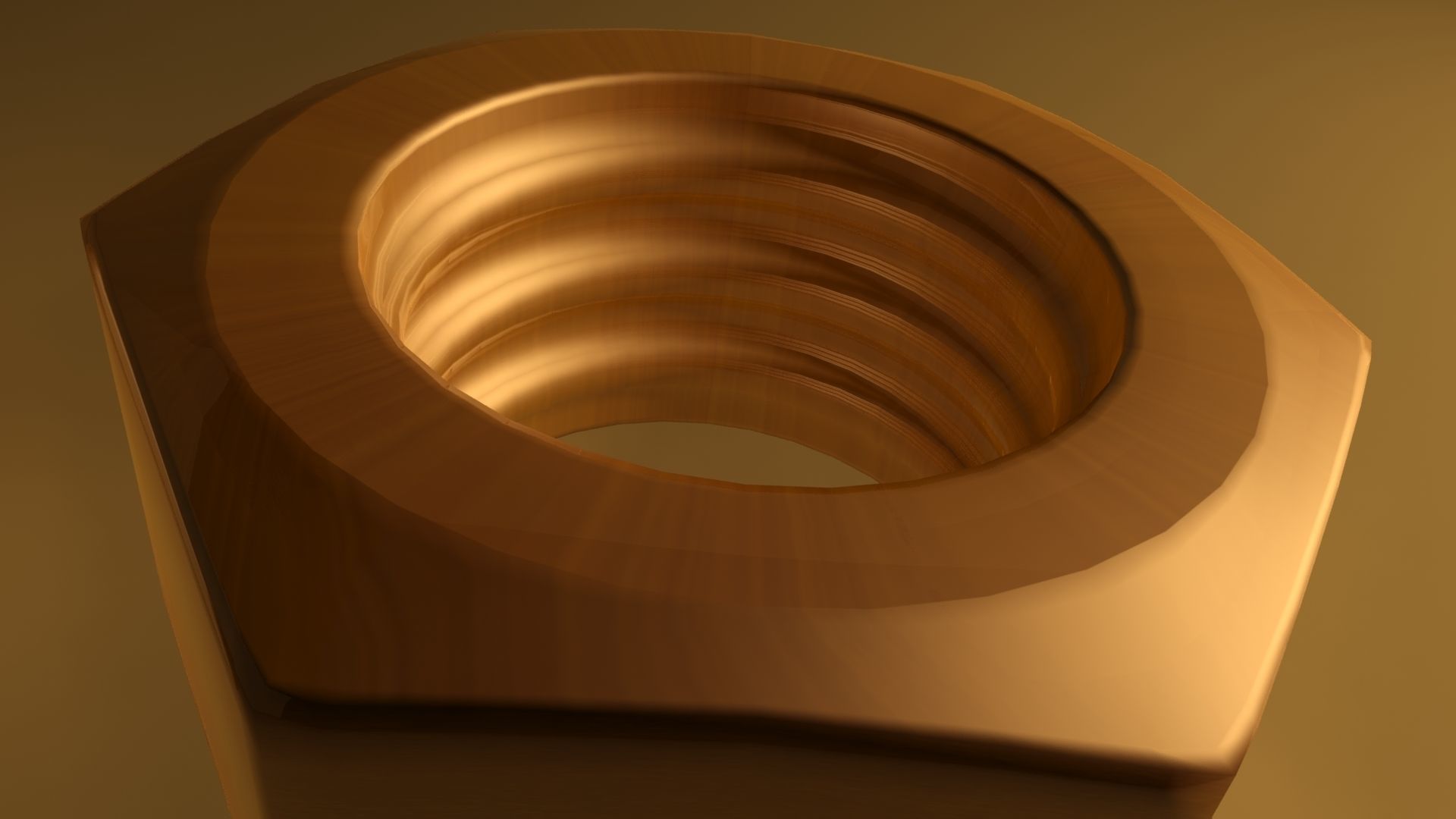 3D model Nut low poly 3d model two nuts on table VR / AR / low-poly ...