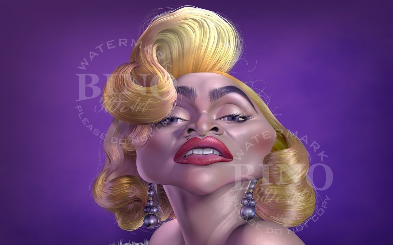 Caricature of Madonna 3D model | CGTrader