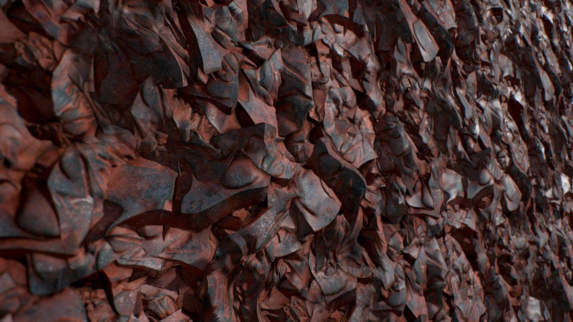 Texture PBR seamless orange alien rock textures VR / AR / low-poly ...