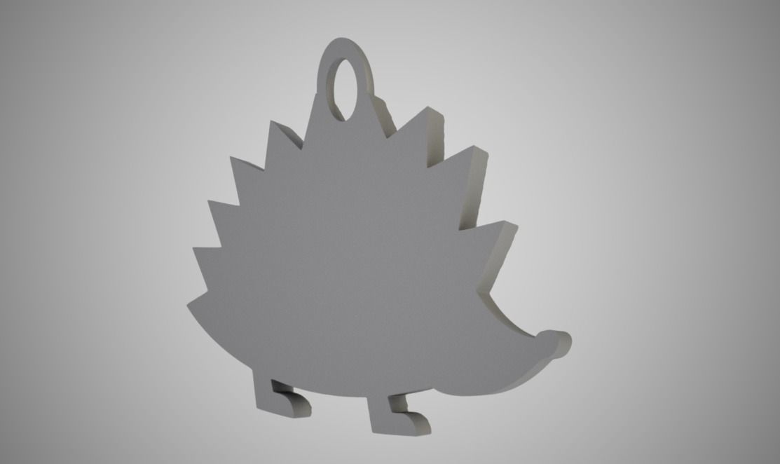 Hedgehog Keychain 3D model 3D printable | CGTrader