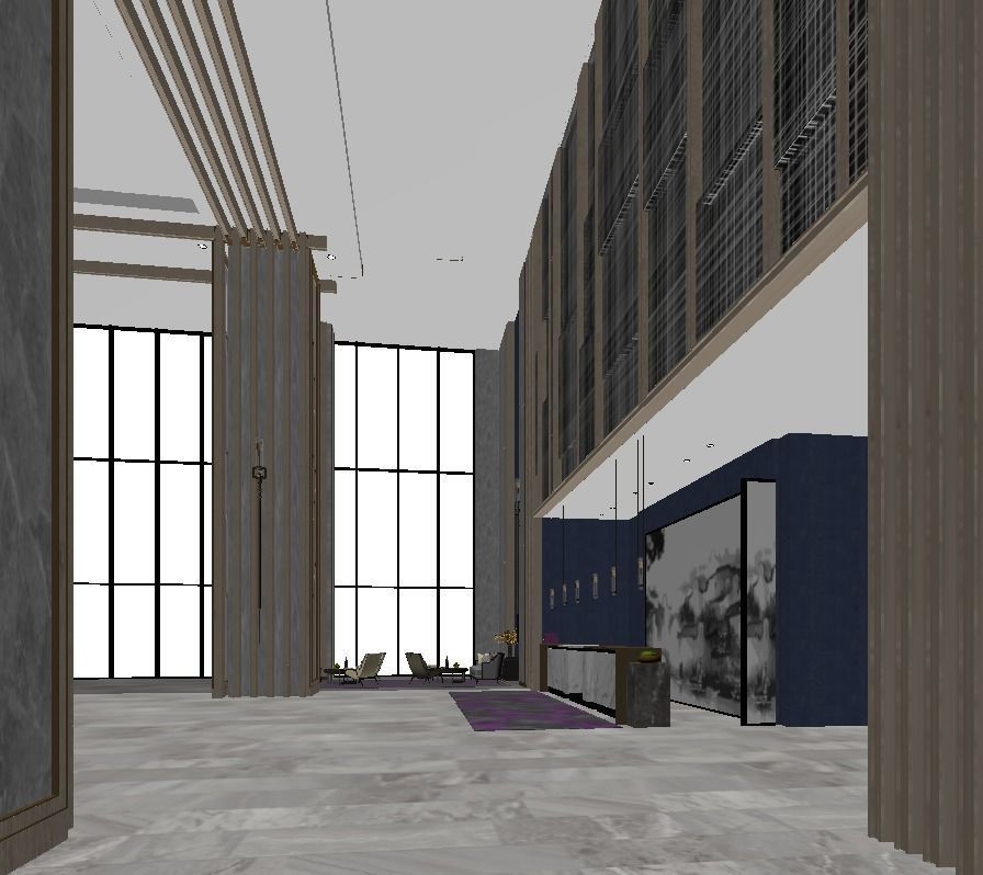Hotel lobby 3D model | CGTrader