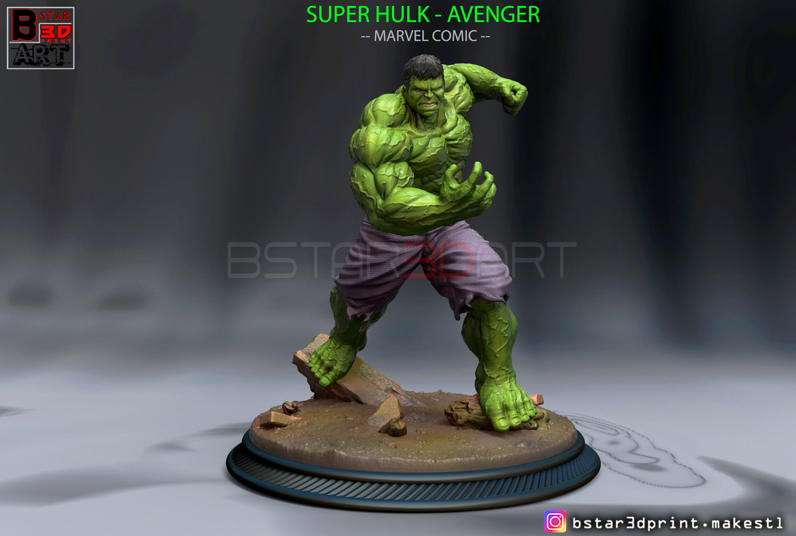 SUPER HULK - Super Hero - Marvel 3D model 3D printable | CGTrader