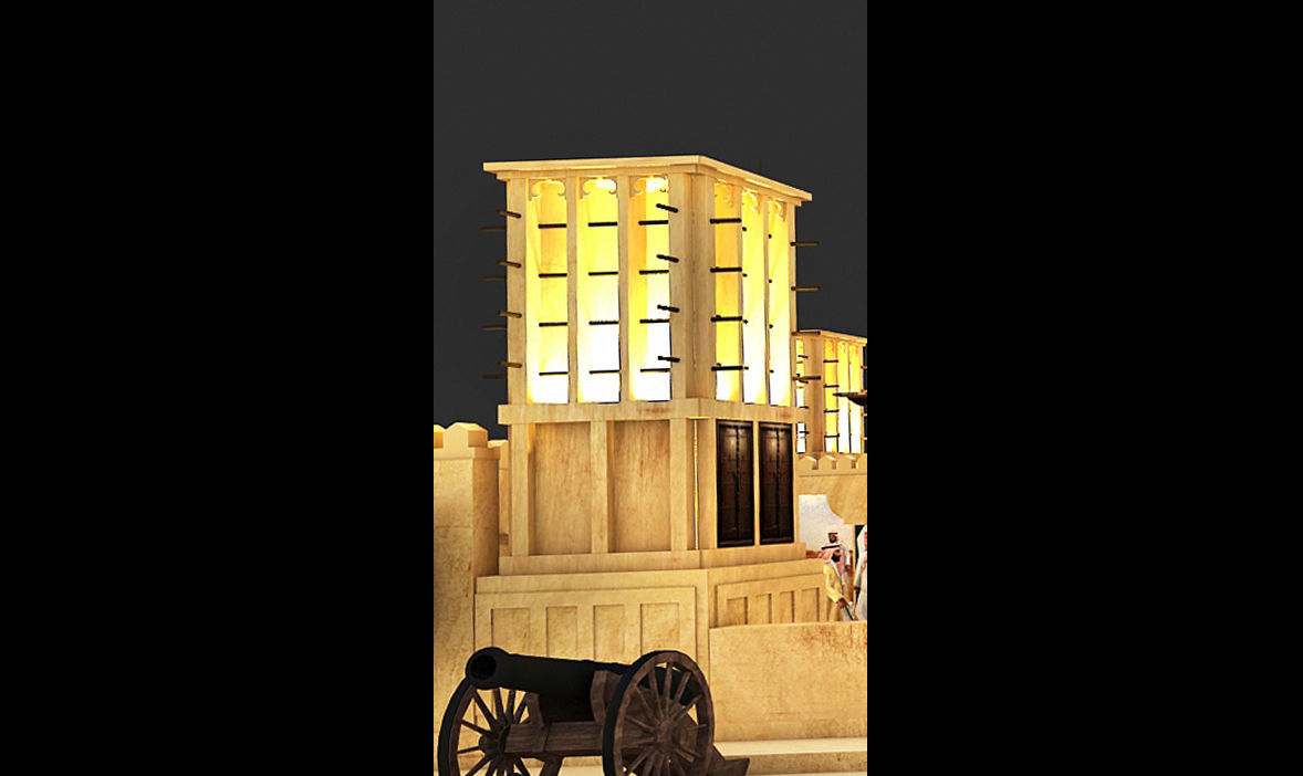 Arabic Design - Barjeel Wind Tower 3D model | CGTrader