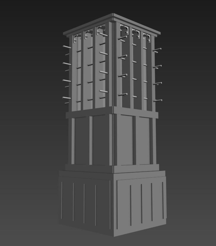 Arabic Design - Barjeel Wind Tower 3D model | CGTrader