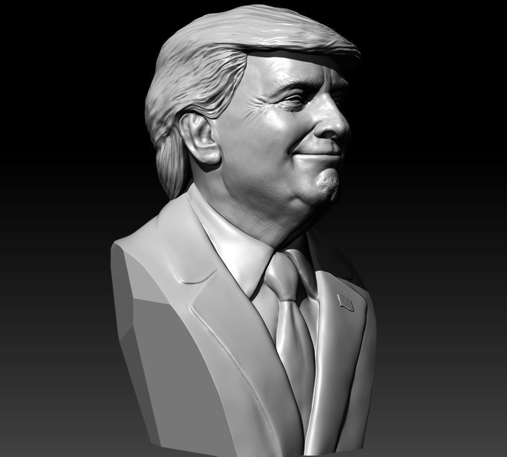 Donald Trump Bust 3D model 3D printable | CGTrader