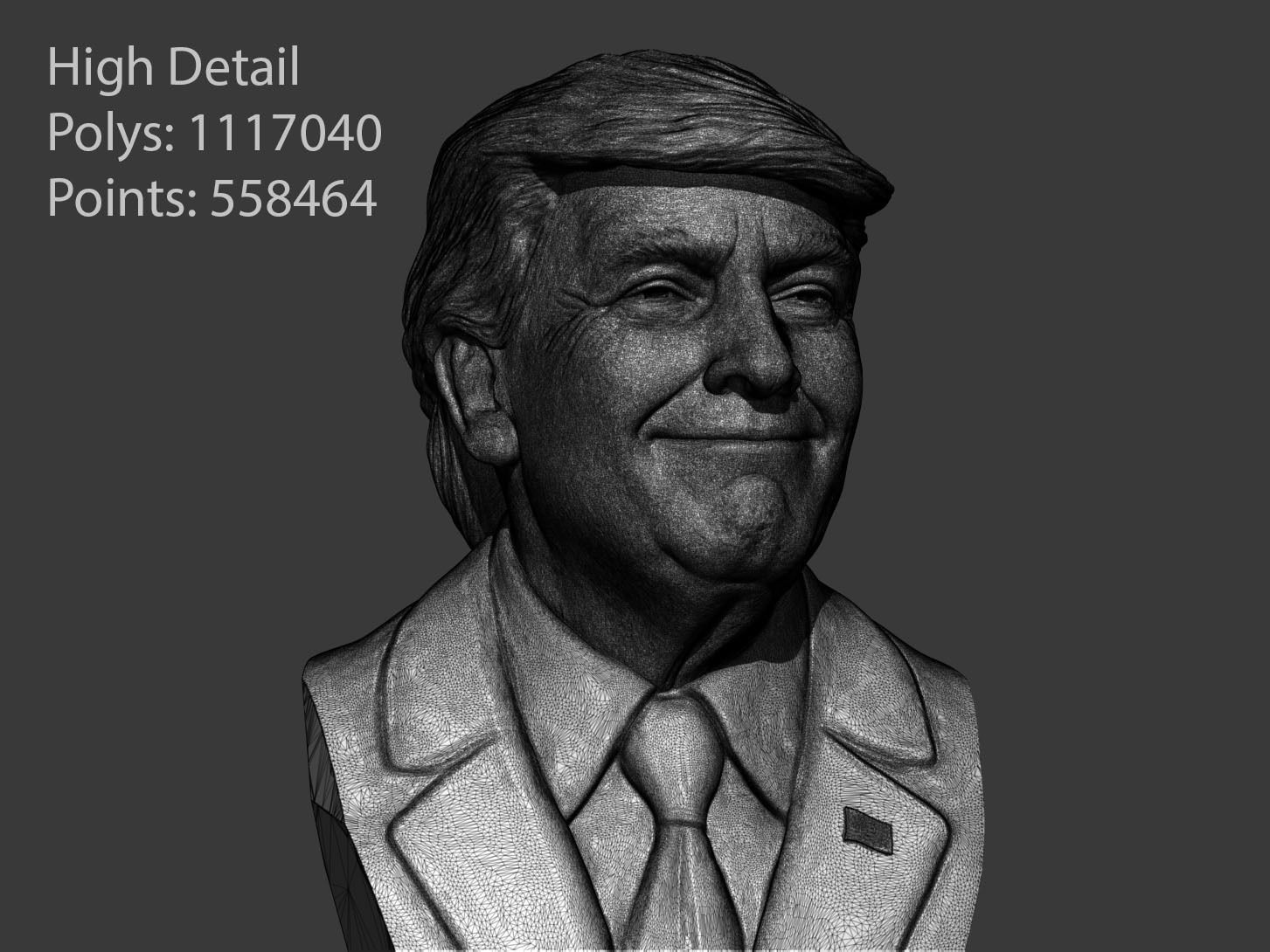 Donald Trump Bust 3D model 3D printable | CGTrader