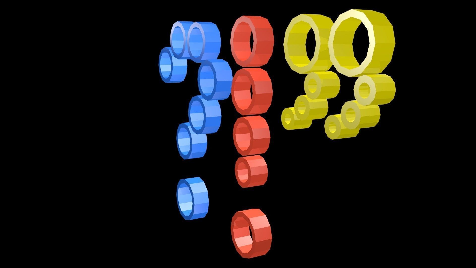 3D model Low poly punctuation marks 4 VR / AR / low-poly | CGTrader