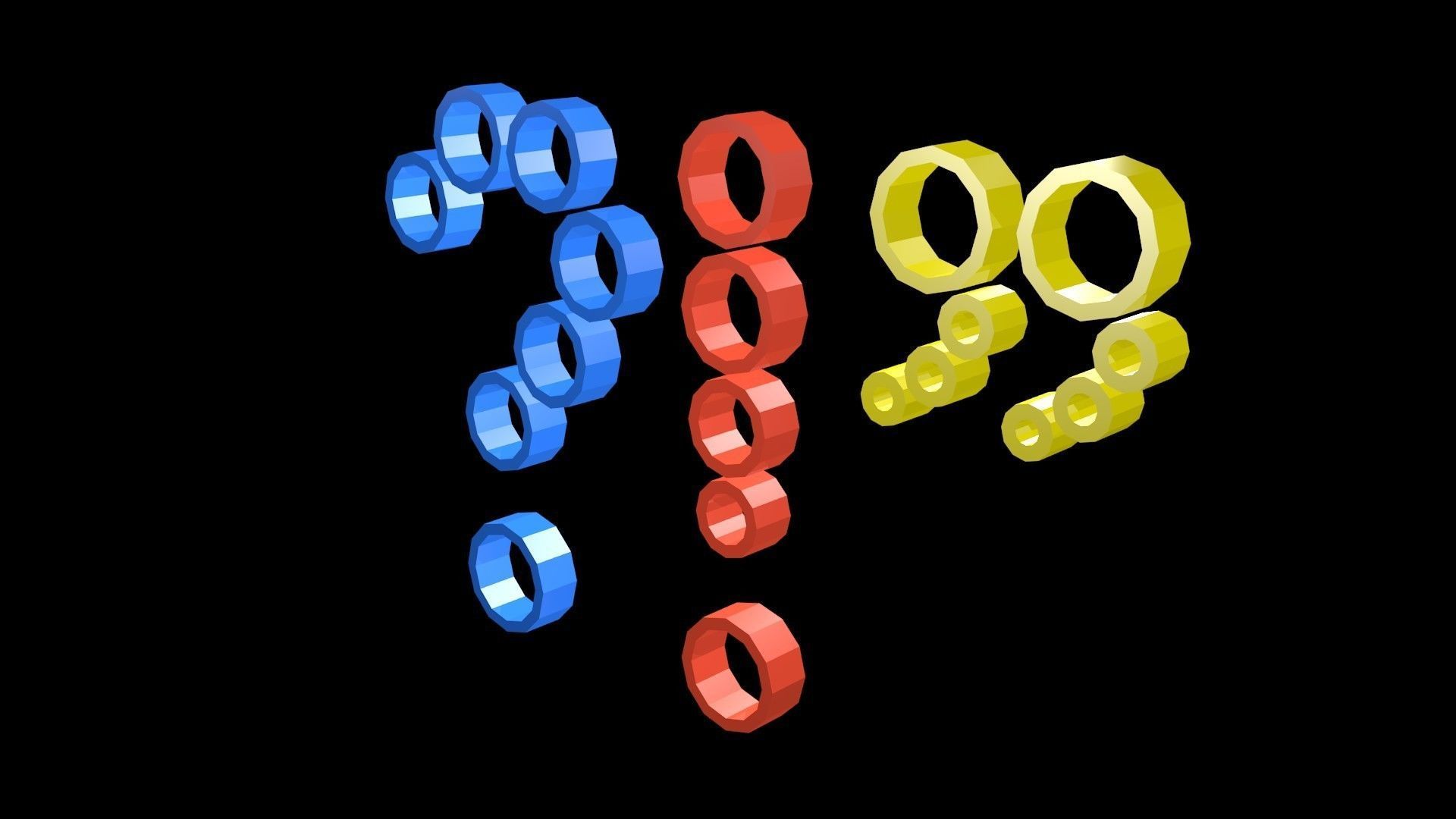 3D model Low poly punctuation marks 4 VR / AR / low-poly | CGTrader