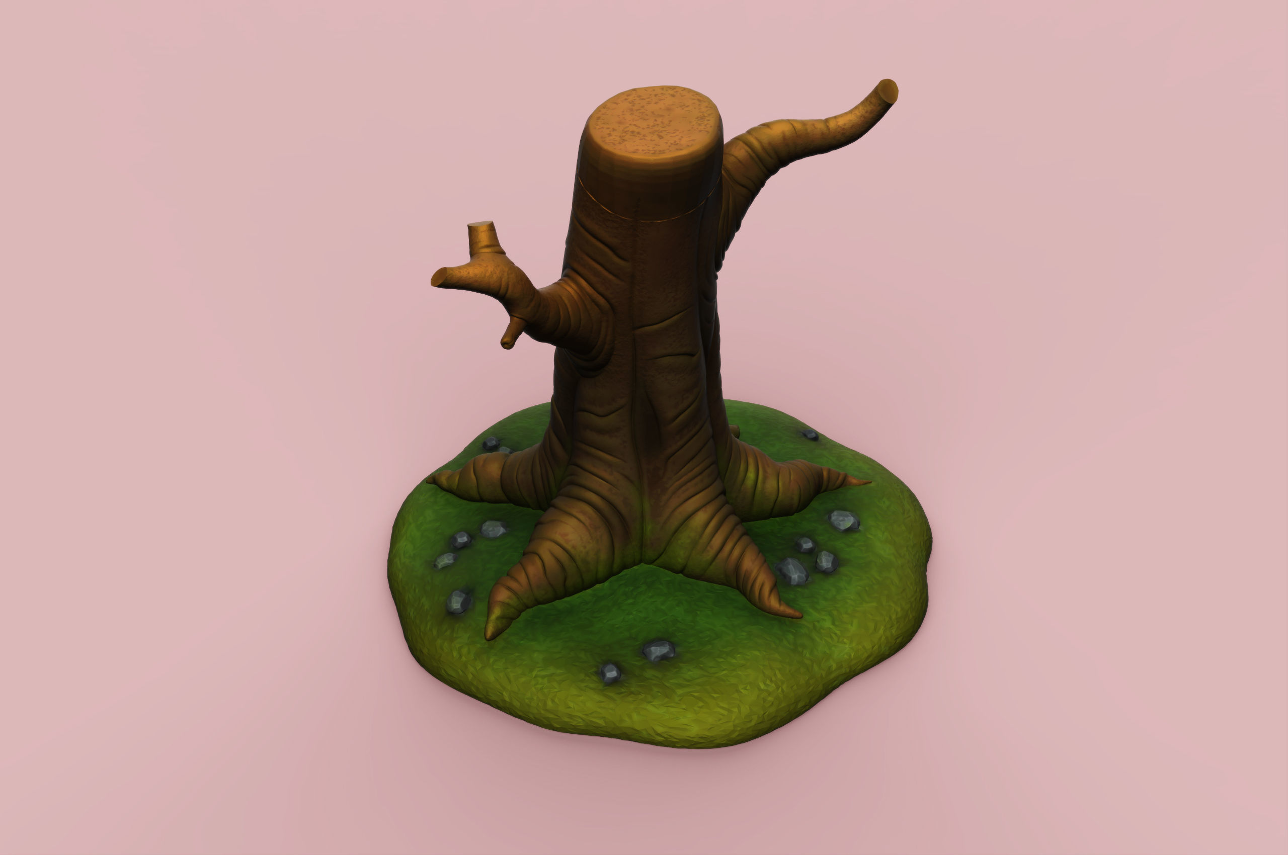 Cartoon Tree free 3D model 3D printable | CGTrader