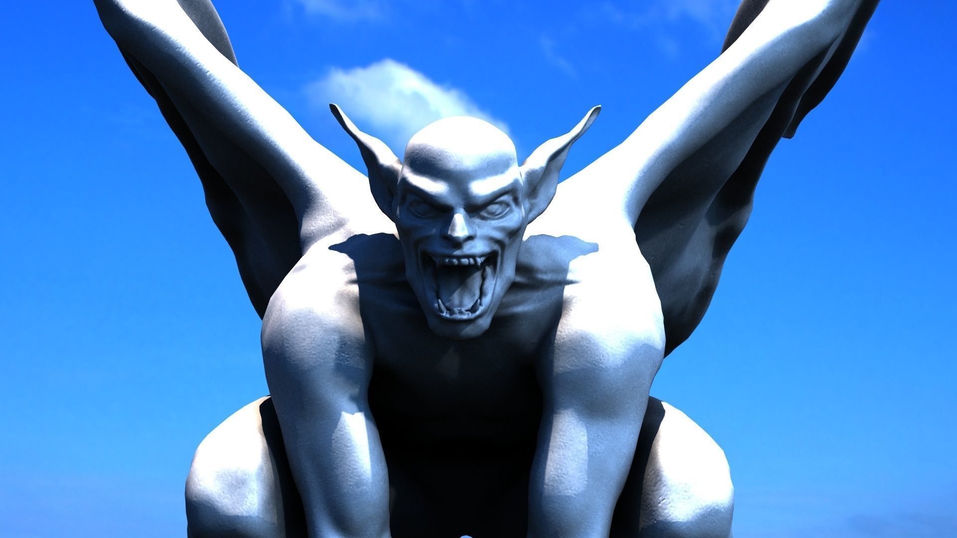 3D model Gargoyle Statue VR / AR / low-poly | CGTrader